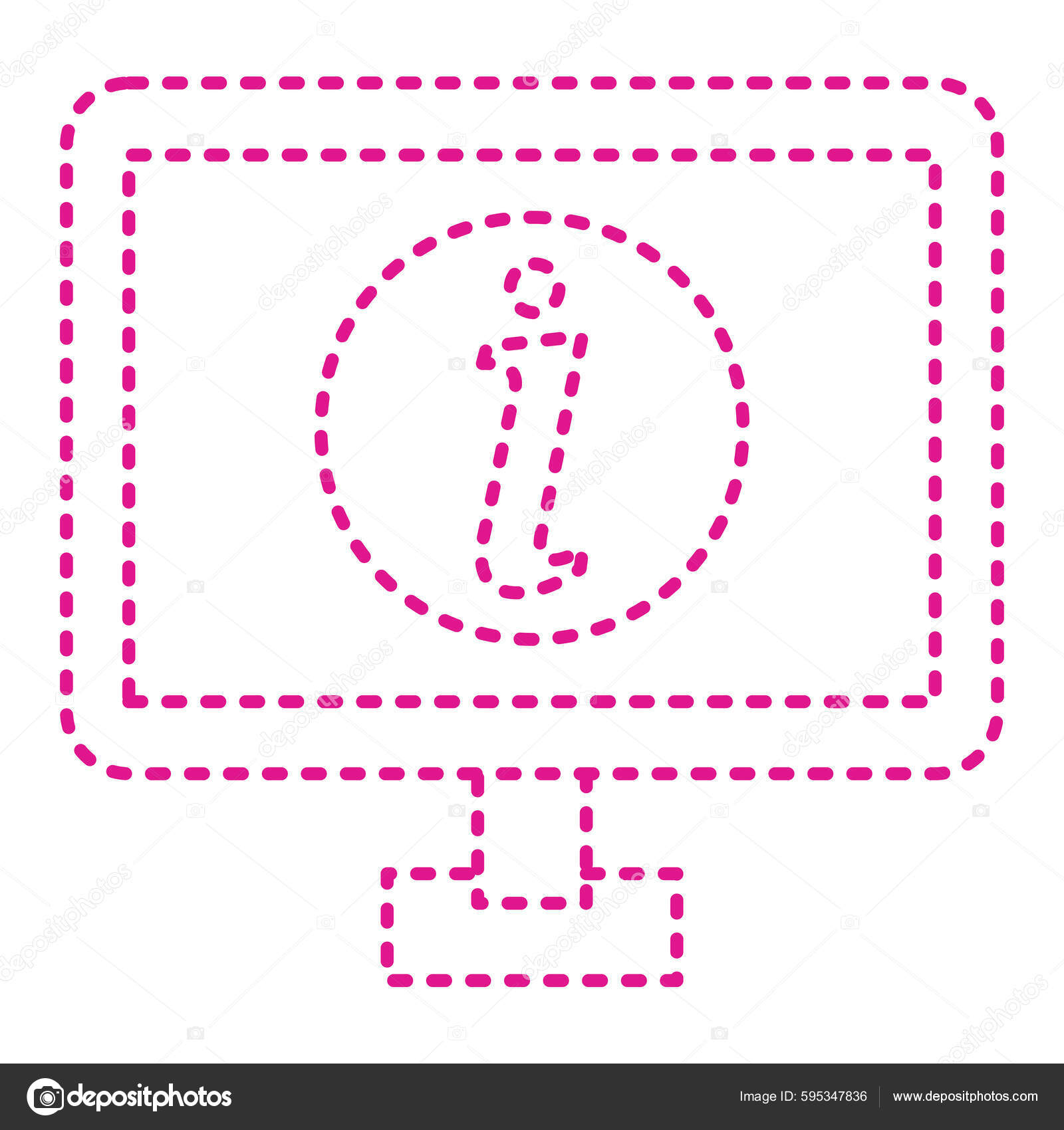 Dotted Line Icon Halftone Dots Stock Vector Image by ©MuhammadAtiq ...