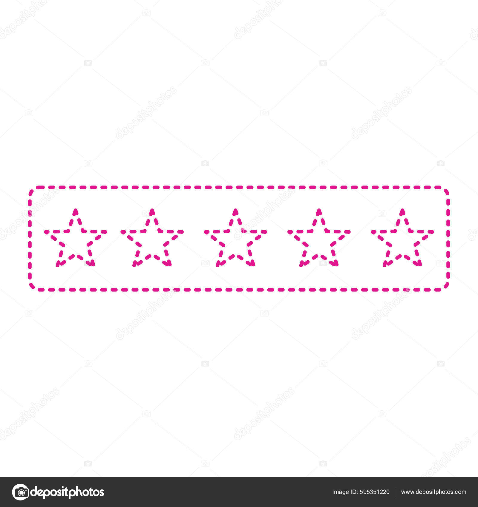 Pink Star Icon Isolated White Background Vector Illustration Stock ...