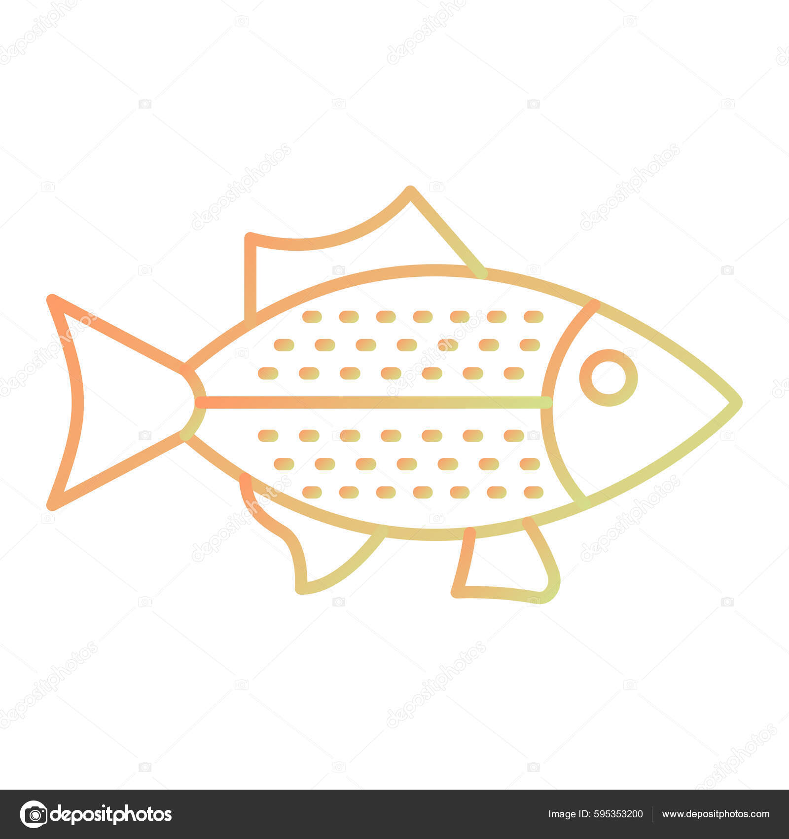 Fish Icon Vector Illustration Stock Vector by ©MuhammadAtiq 595353200