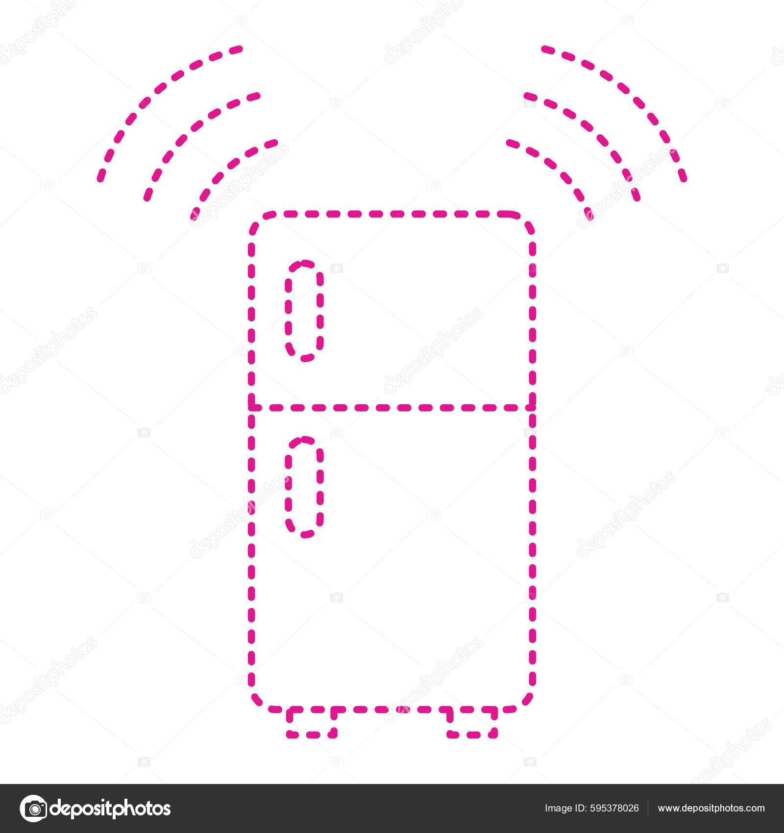 Vector Icon Fridge White Background Stock Vector by ©MuhammadAtiq 595378026