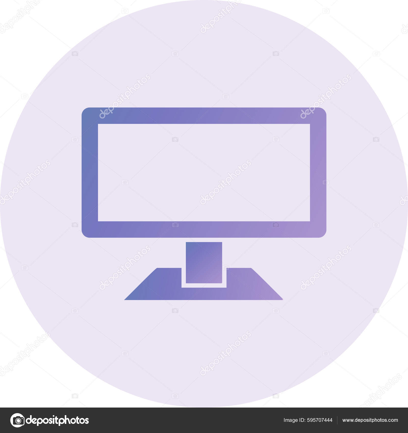 Lcd Monitor Vector Icon Line Symbol Stock Vector by ©MuhammadAtiq 595707444