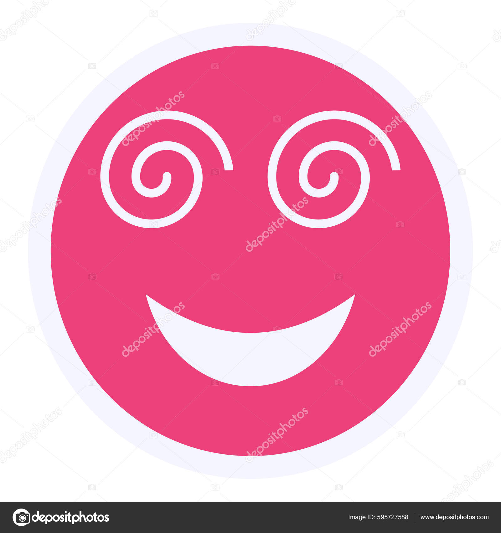 Dizzy Smile Face Emoticon Vector Illustration Vector de stock ...