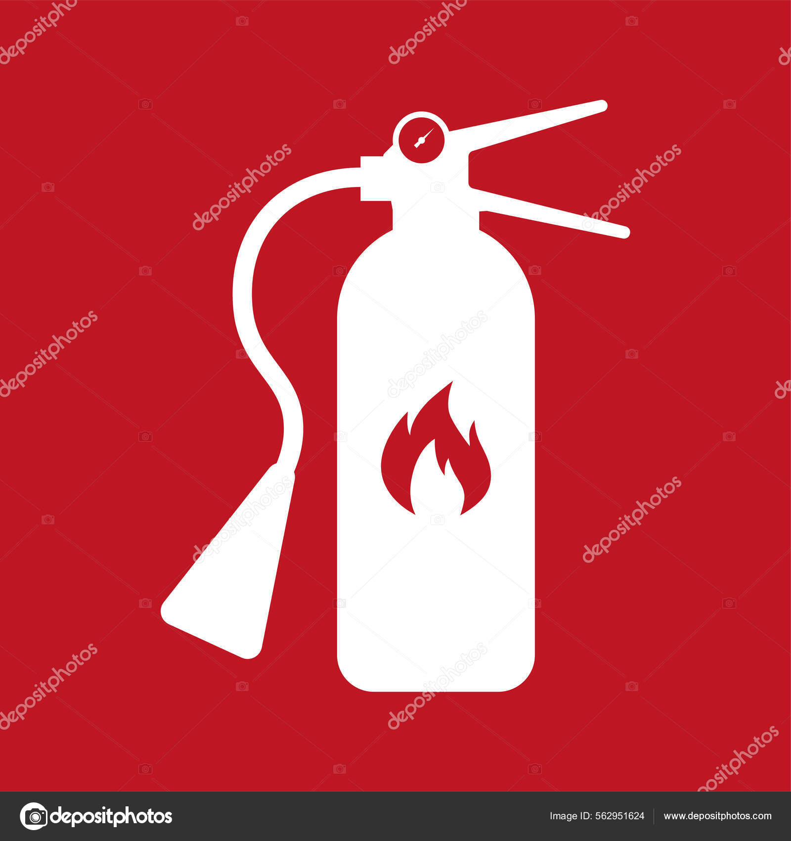 Símbolo Del Mapa Del Extintor De Incendios Vector De Ilustración De