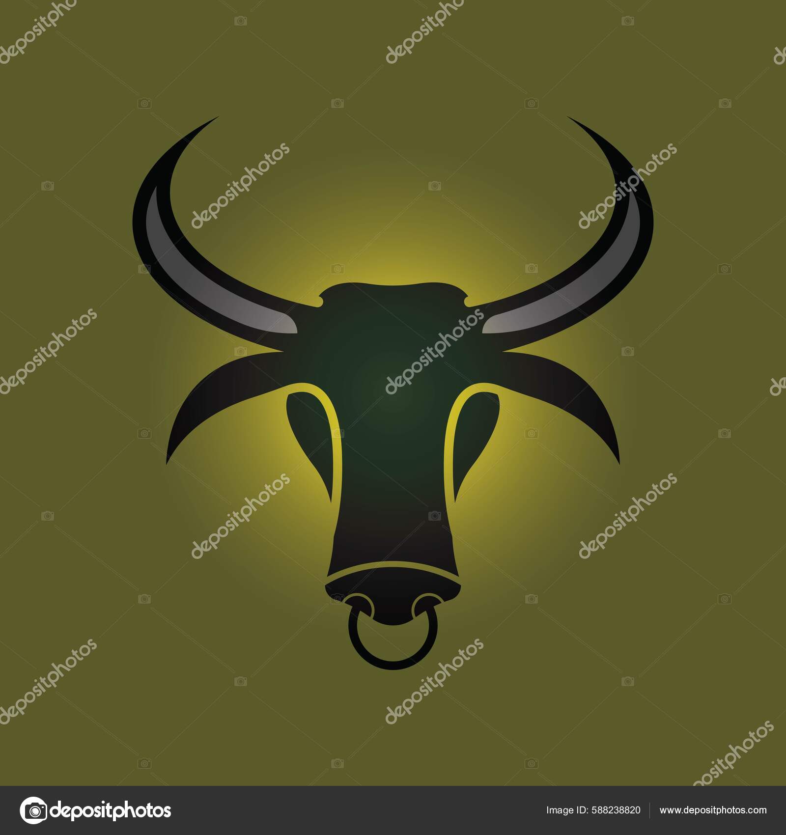 Gold Cow Logo Graphic Design