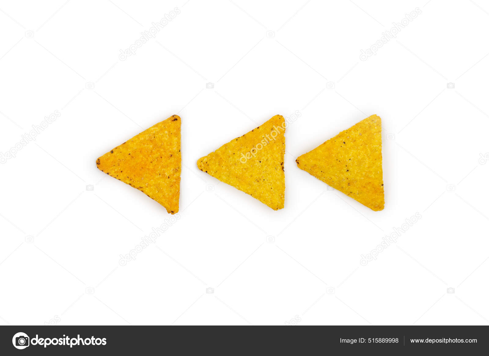 Tortilla Corn Chips Triangle Nachos Isolated White Background — Stock ...
