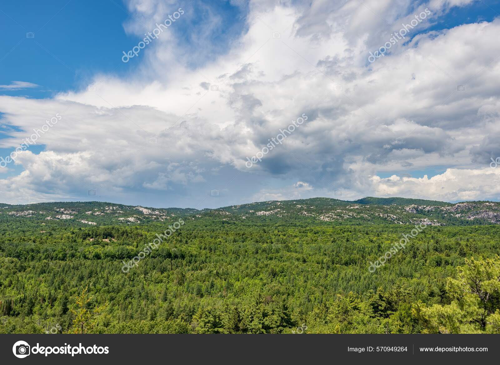 Crack Large Rock Cliff Formation Killarney Provincial Park Ontario ...