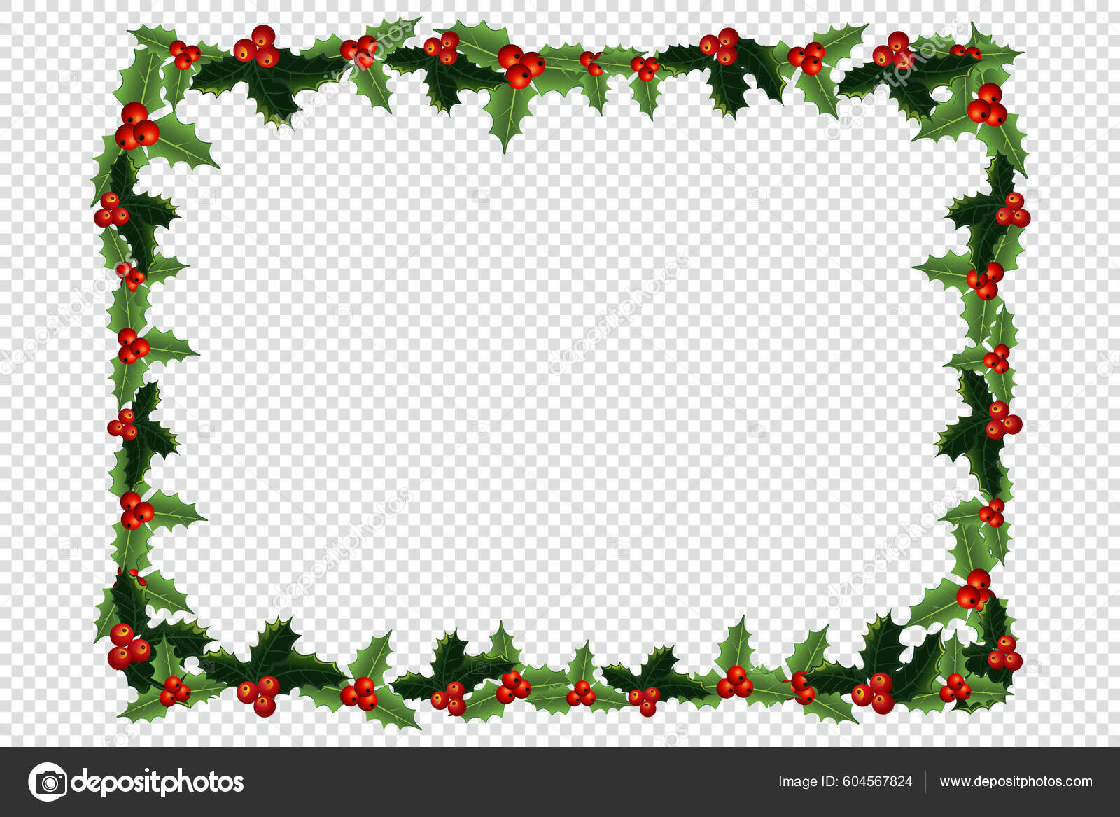 Realistic Christmas Frame Decoration Vector Editable Stock Vector by ...