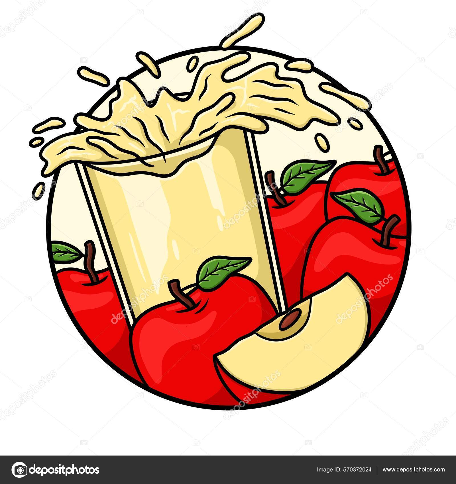Splash Glass Apple Juice Vector Isolated Stock Vector by ...