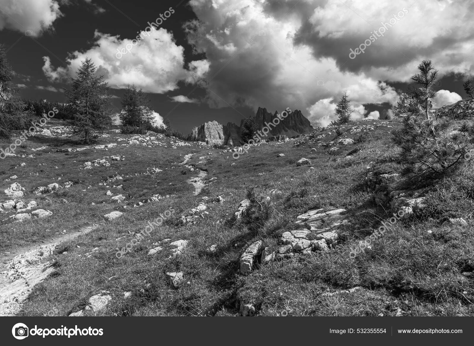 Torri Belluno Veneto Italy Cinque Torri Landscape Five Towers Summer ...
