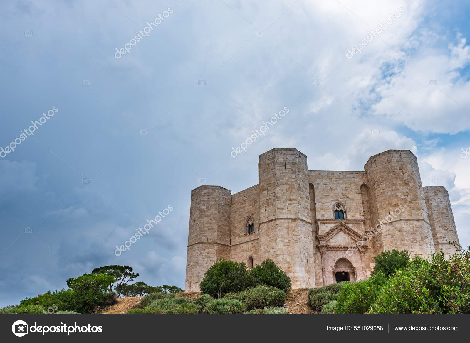 Castel Del Monte 13Th Century Fortress Built Emperor Holy Roman — Stock ...