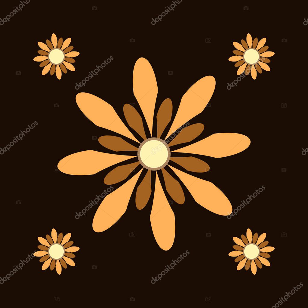 Patr n sin costura abstracto Flores sobre fondo negro Plantilla para el dise o de la tela, papel ...