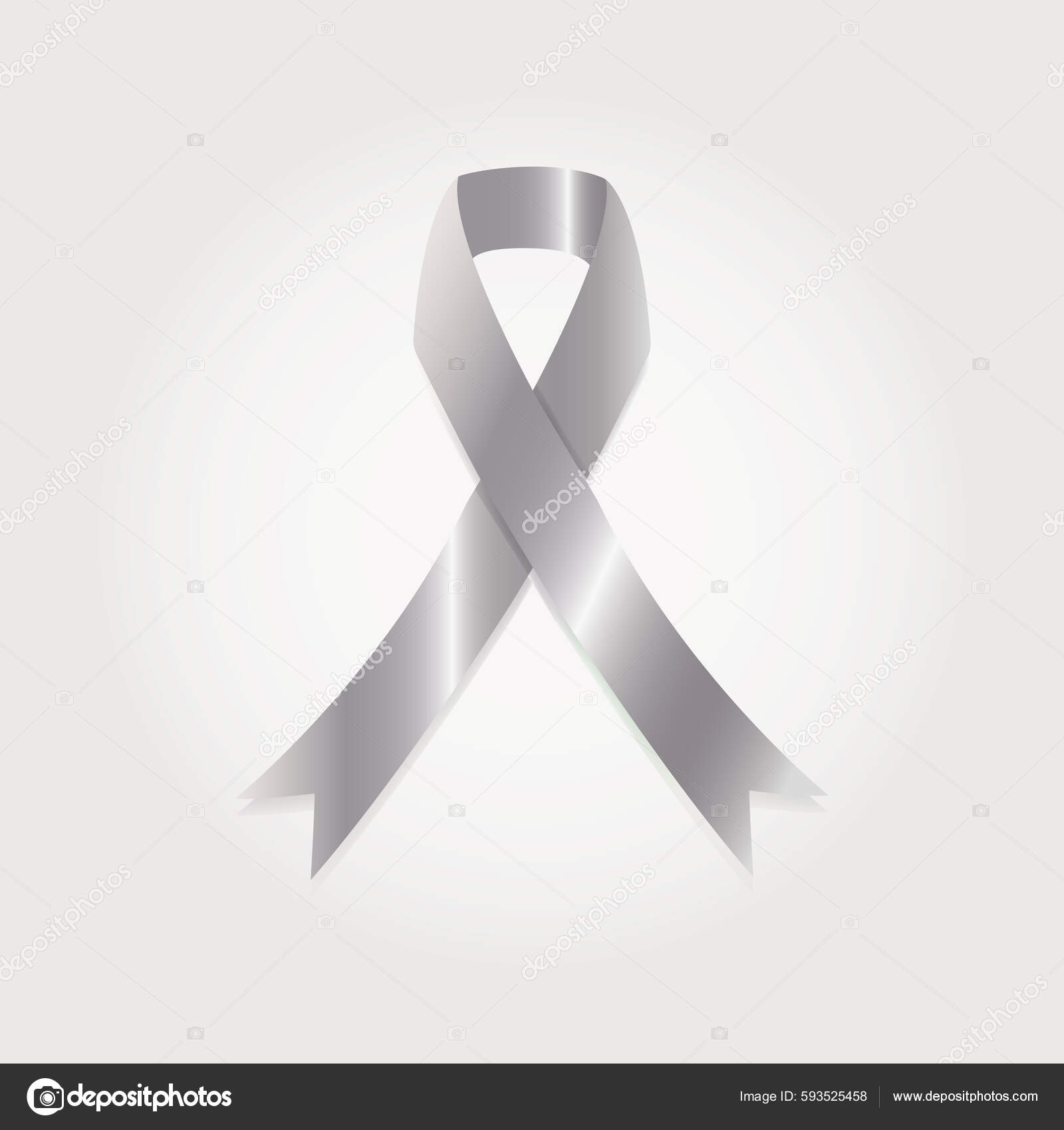 Silver Awareness Ribbon Represents Brain Disorders Campaign Brain ...