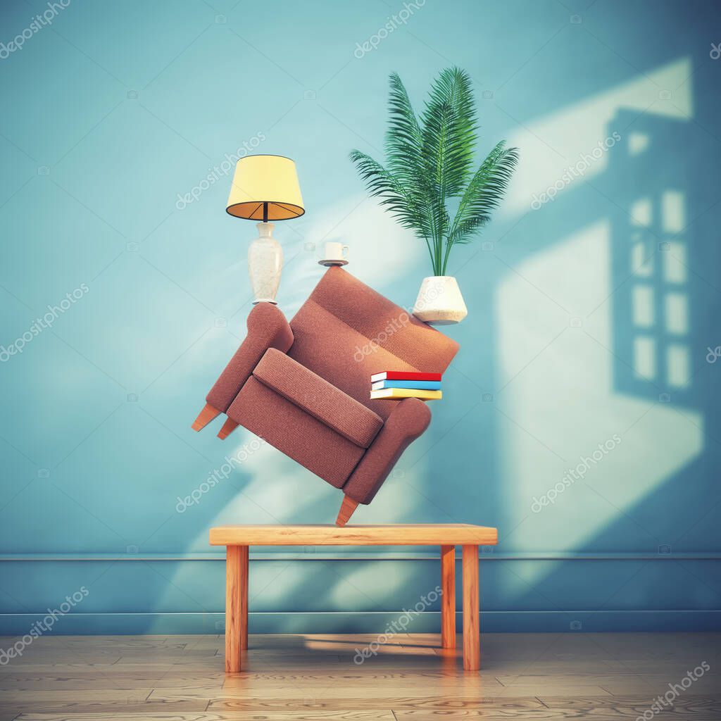 Sill n en equilibrio en la mesa. Multi tarea y concepto de gerente de ...