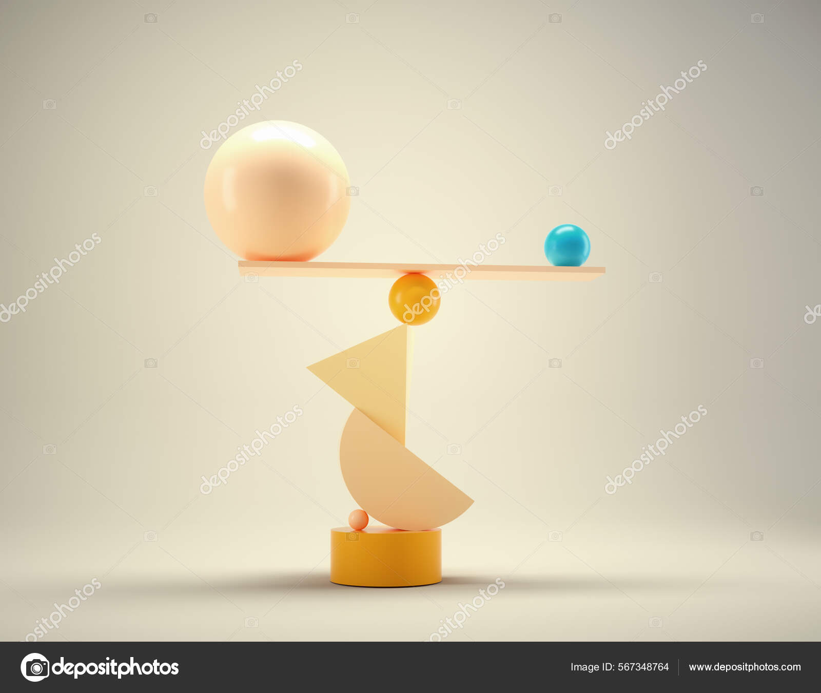 Spheres Abstract Balance Flawless Accuration Concept Render Illustratio ...