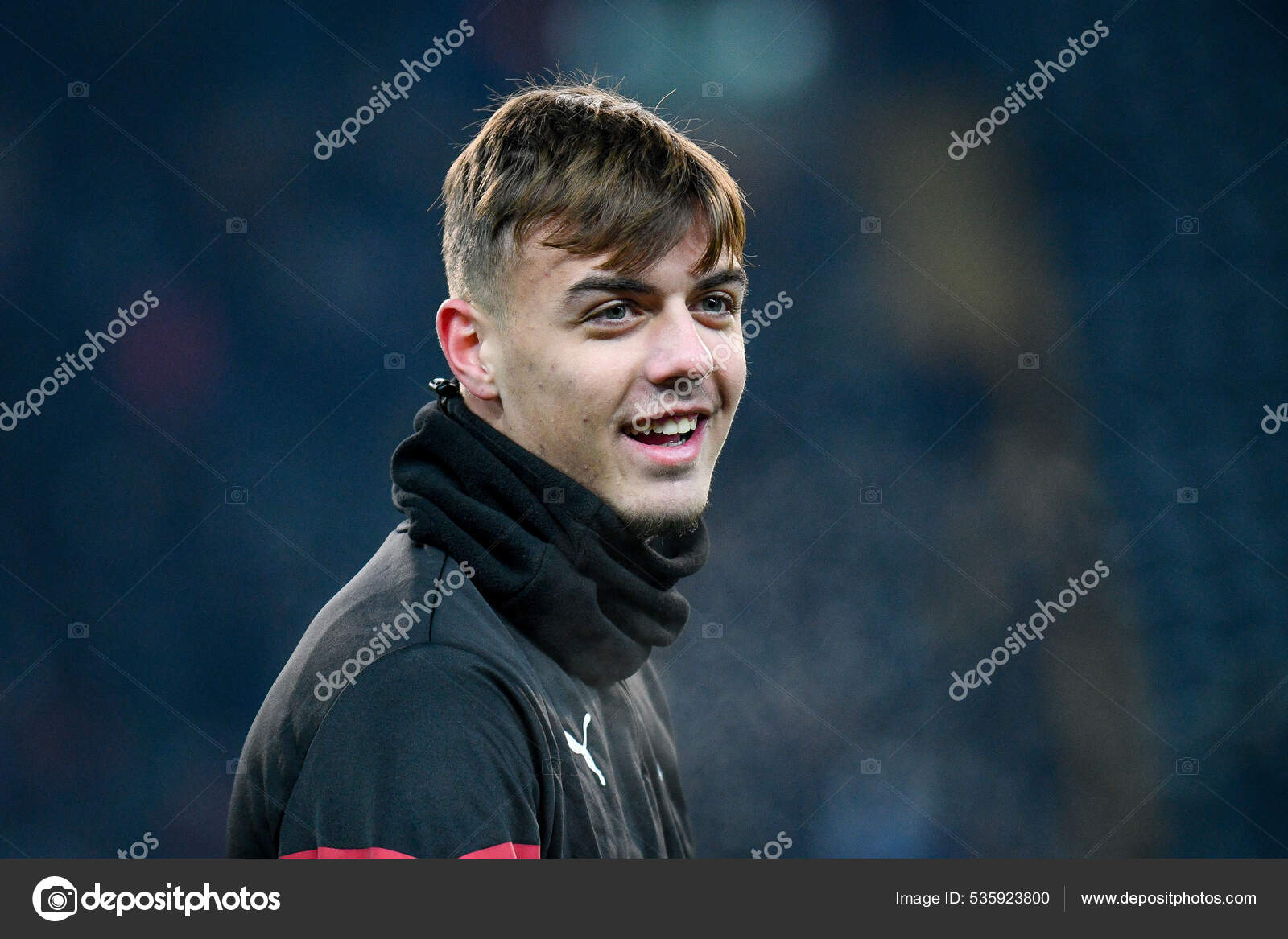 Milan's Daniel Maldini Portrait Italian Soccer Serie Match Udinese ...