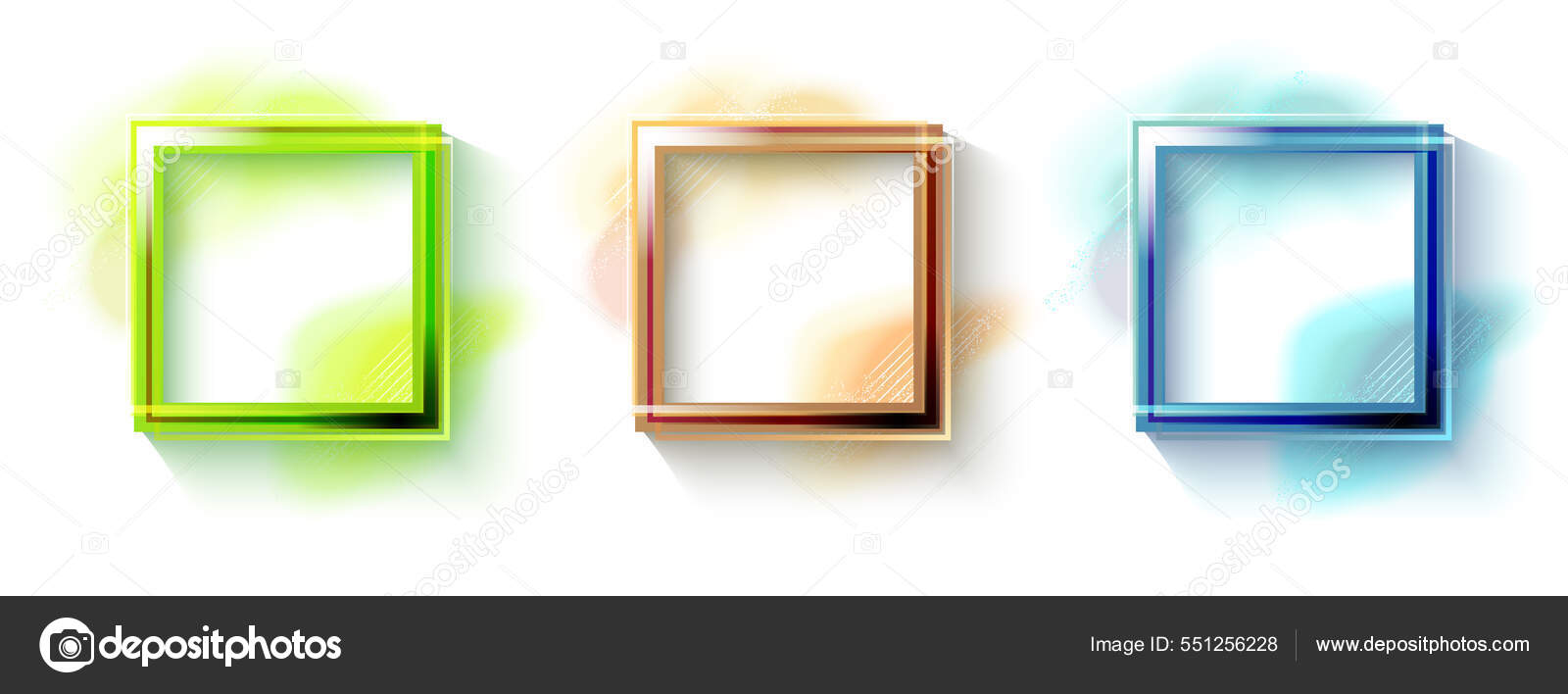 Abstract Square Frame Three Dimensional Suitable Add Text Photo Use ...