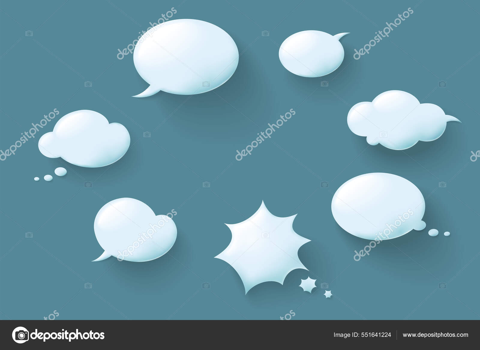 Cloud Shape Dialogue Frame Graphic Suitable Add Text Show Processing ...
