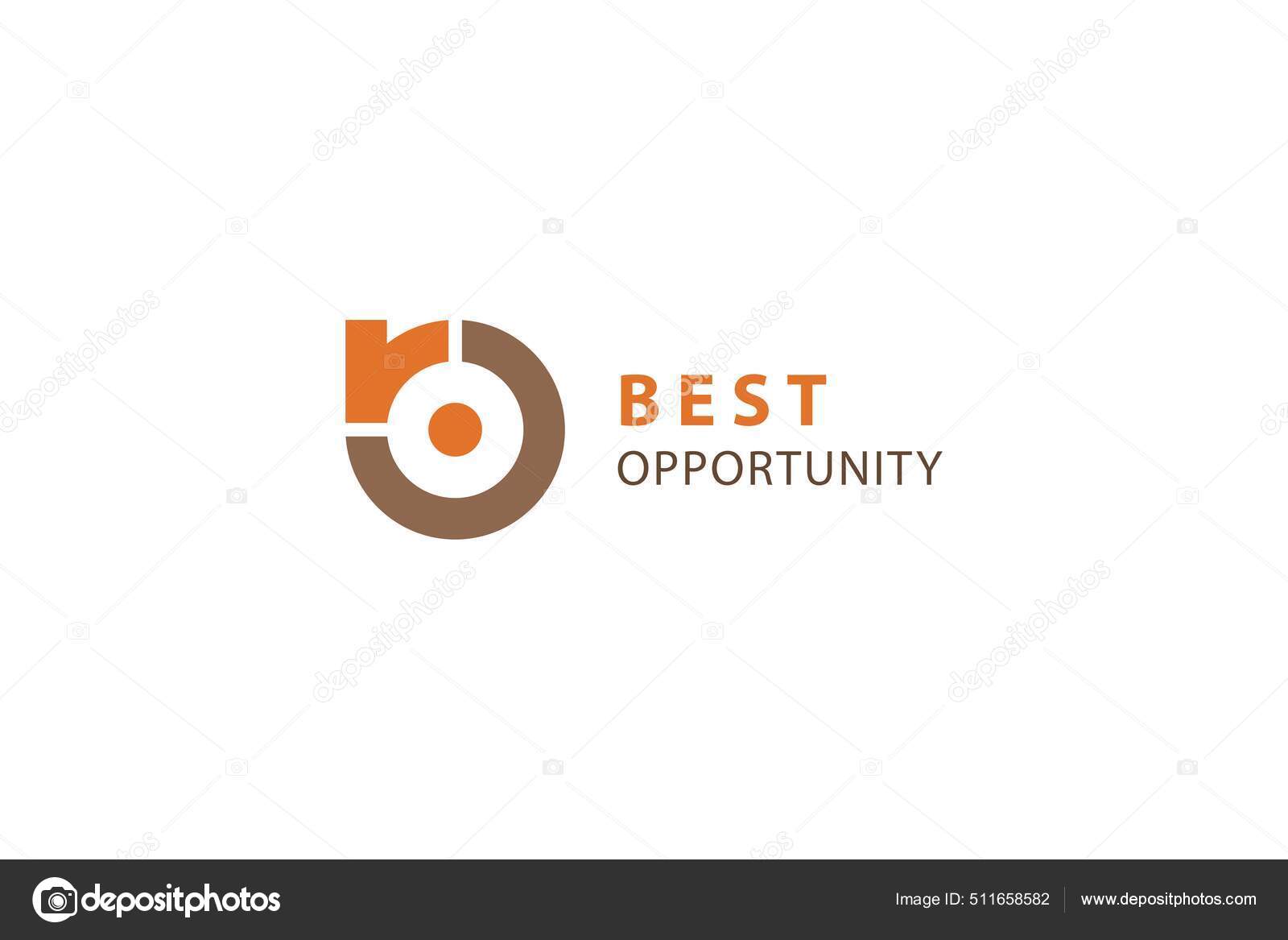 Letter Best Opportunity Simple Modern Creative Orange Color ...