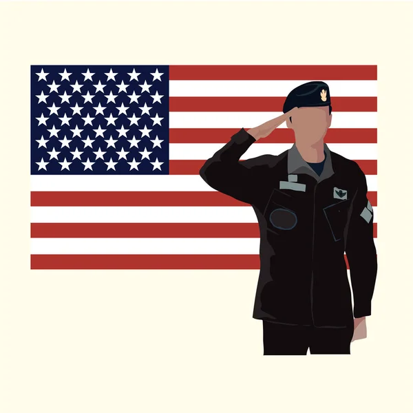 Army Soldier Saluting Position Vector Illustration Military Saluting ...