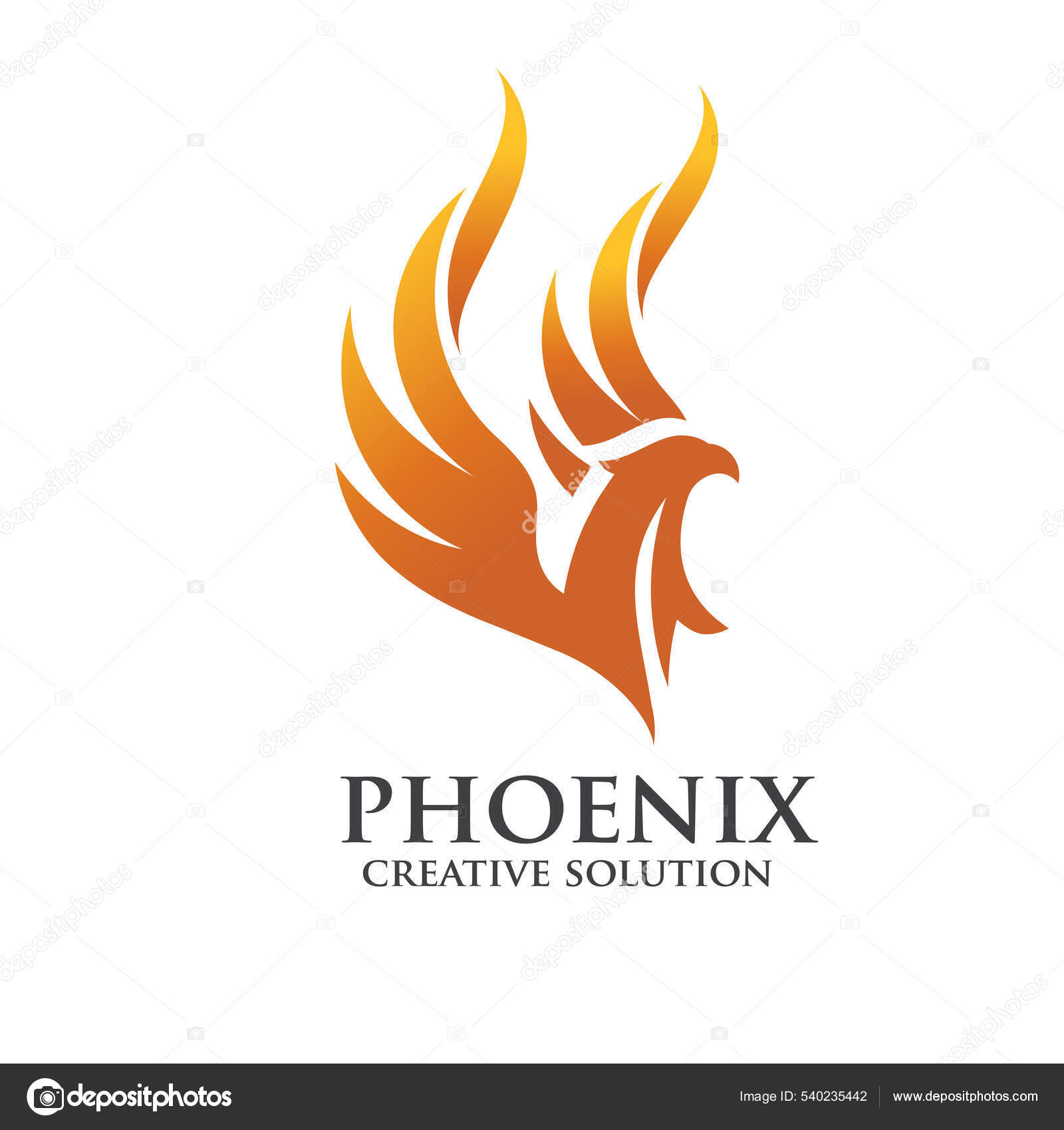 Phoenix Head Vector
