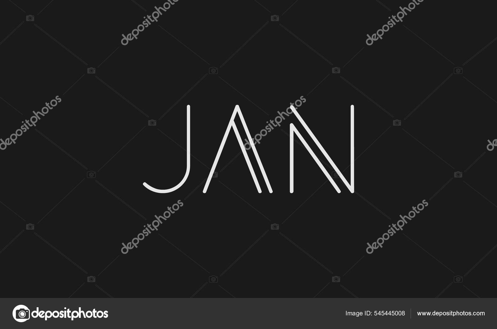 Word Jan Letters Initial Vector Design Premium Icon Vector Stock Vector ...