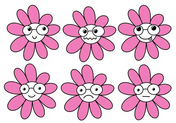 Cute cartoon flowers Stock Photos, Royalty Free Cute cartoon flowers ...