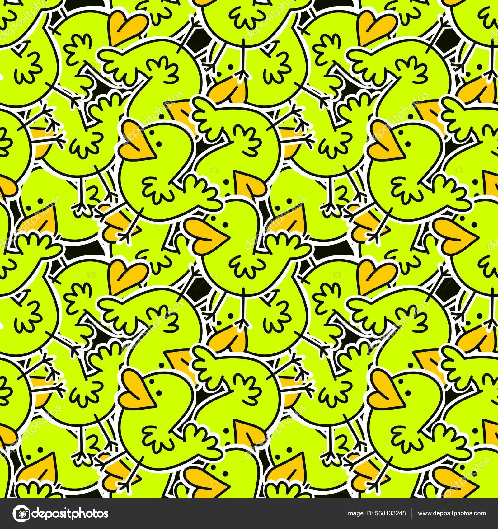 Kids seamless stickers ducks pattern for wallpaper and fabrics and textiles and packaging and ...