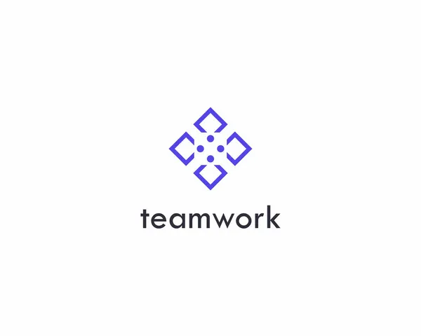 Abstract Teamwork Diversity Group Unity Integrity Logo Design Template ...