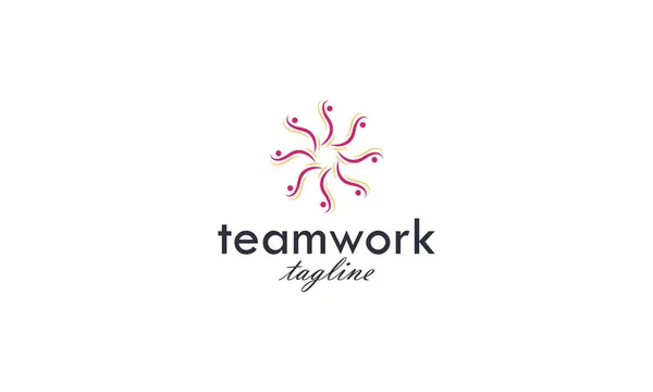 Abstract Teamwork Diversity Group Unity Integrity Logo Design Template ...