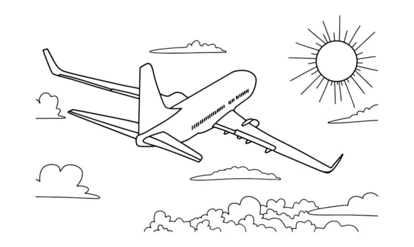 7,518,746 Simple airplane coloring pages Vector Images | Depositphotos