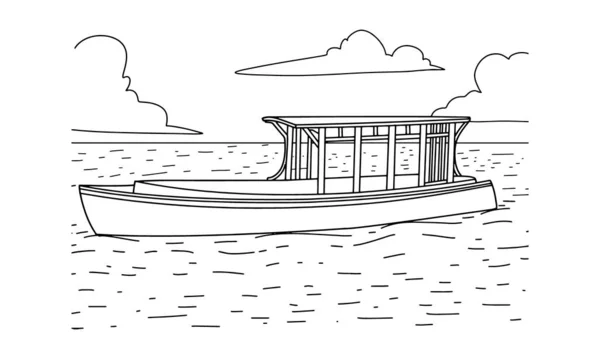 Speed Boat Croquis Ligne Illustration D'art Vecteur par ©Ahmedrazu ...