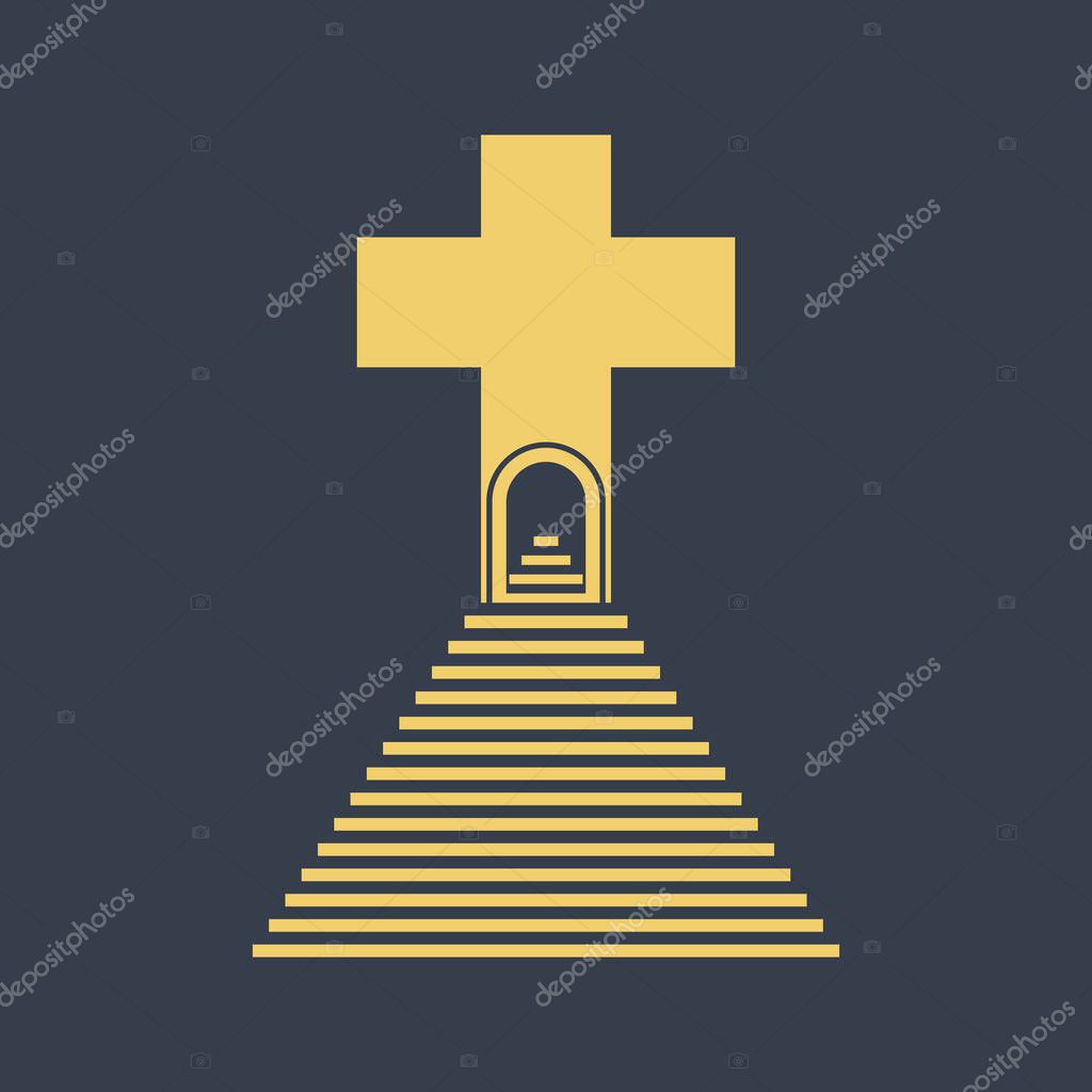 Cruz Jesucristo Símbolo Salvación Del Pecado Vector de stock por ...