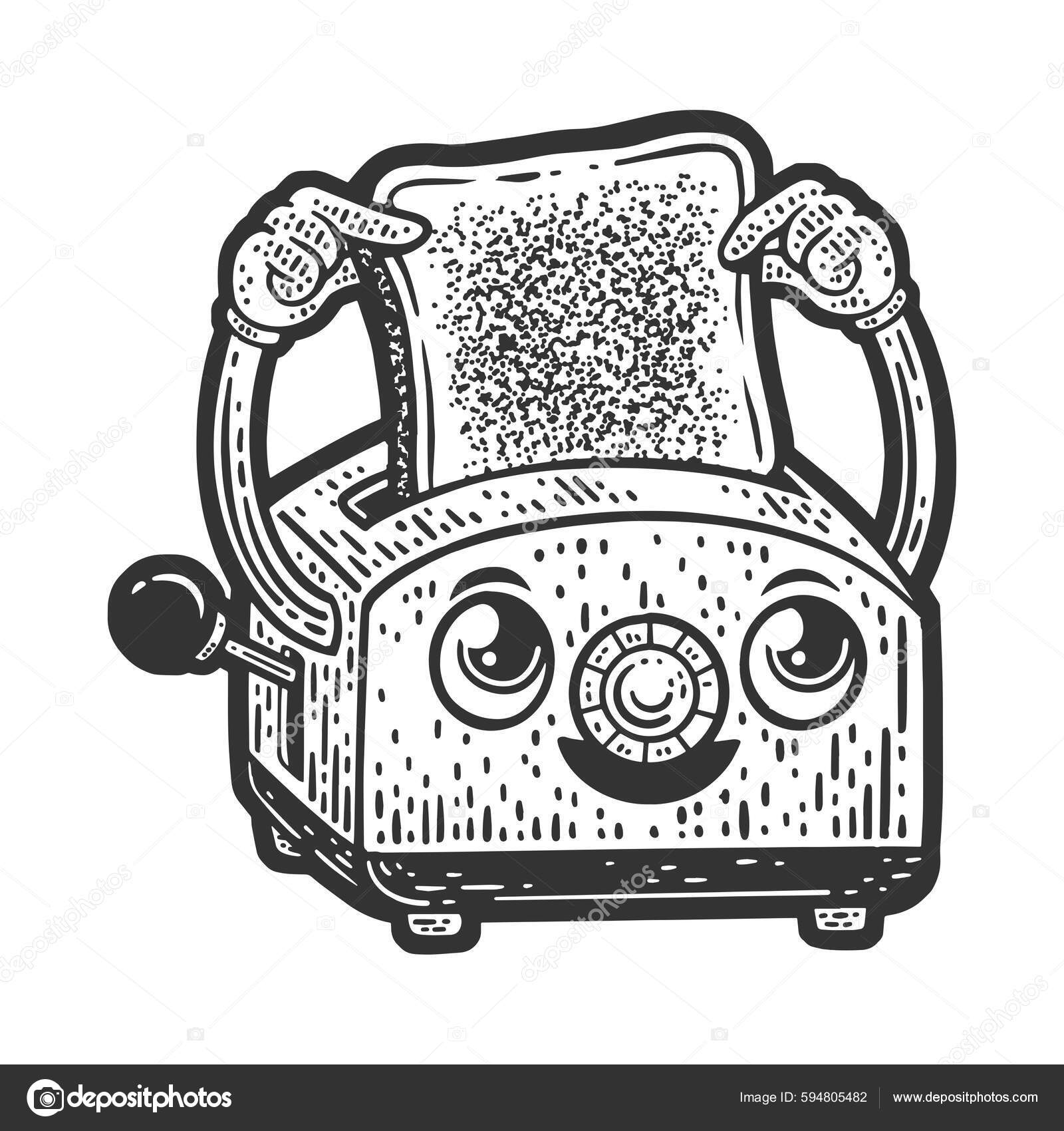 Cute Toaster Clipart