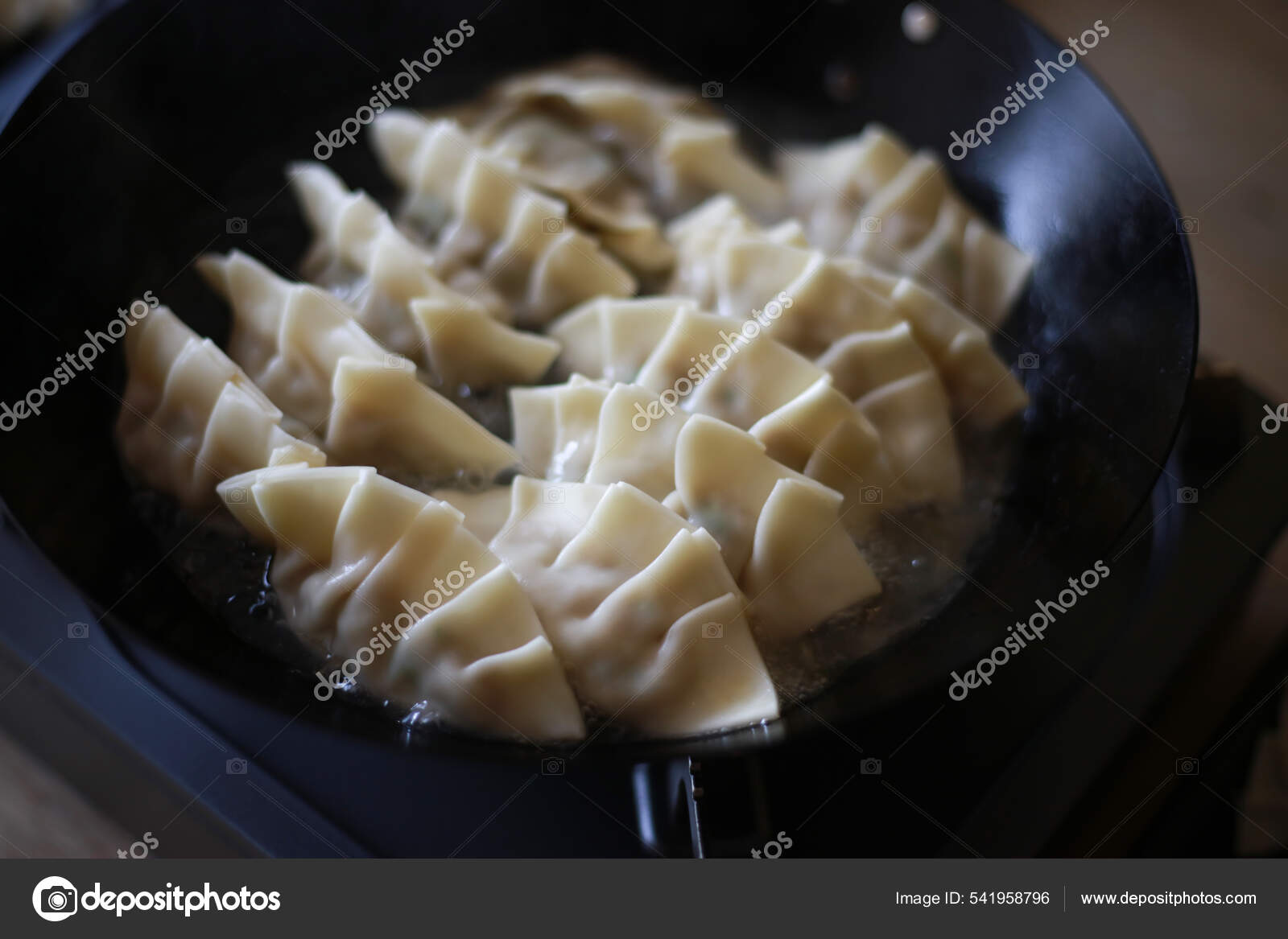 Making Dumplings Close Process — Stock Photo © yamasan #541958796