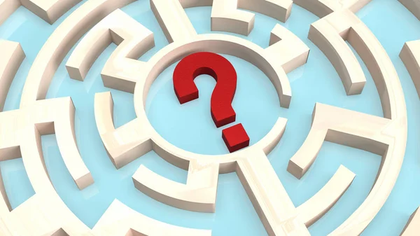 question mark in maze for business concept 3d rendering - Stock Image ...
