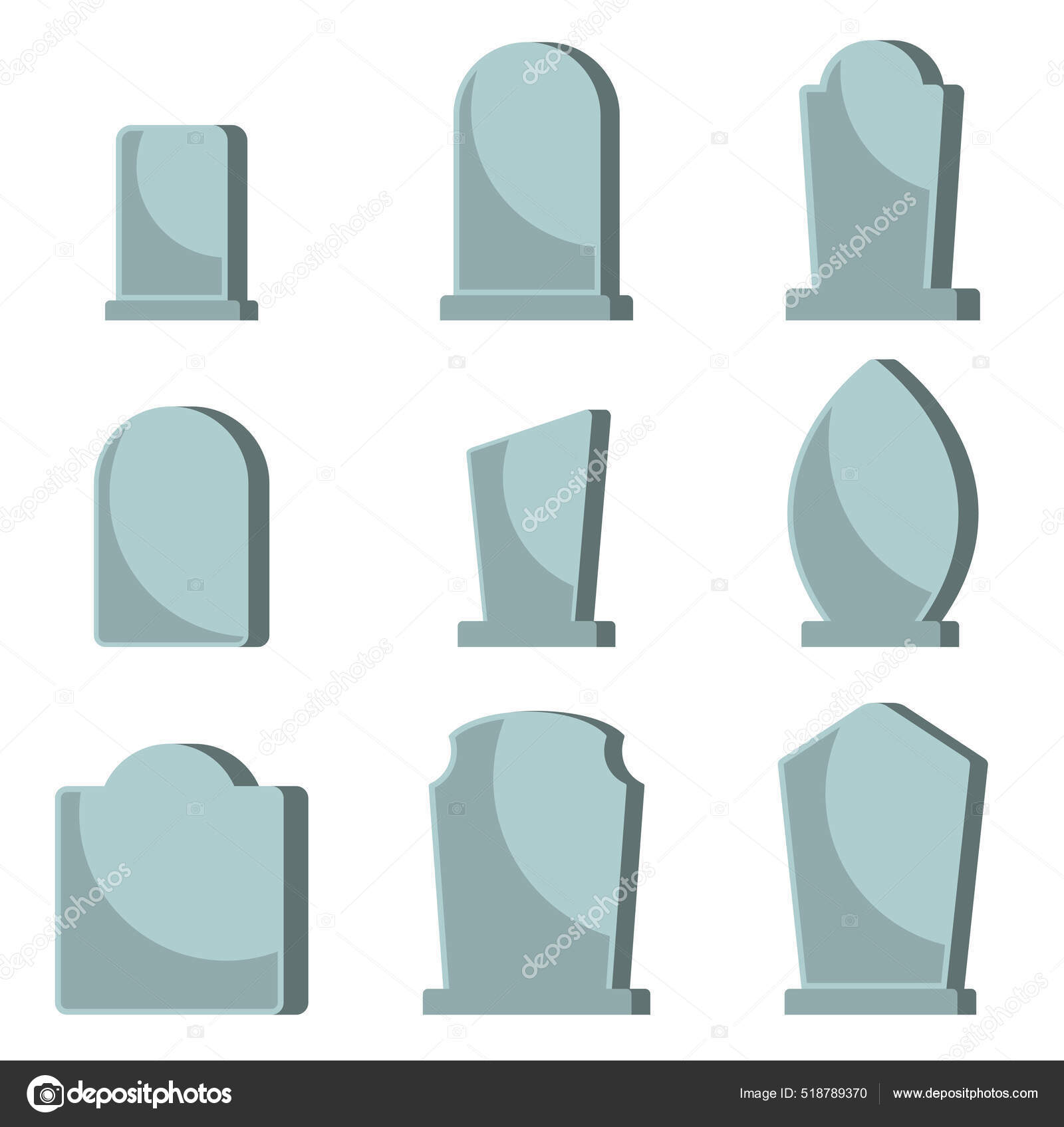 Old decrepit grave in a cemetery. Mossy warped gravestone. Stock Vector ...