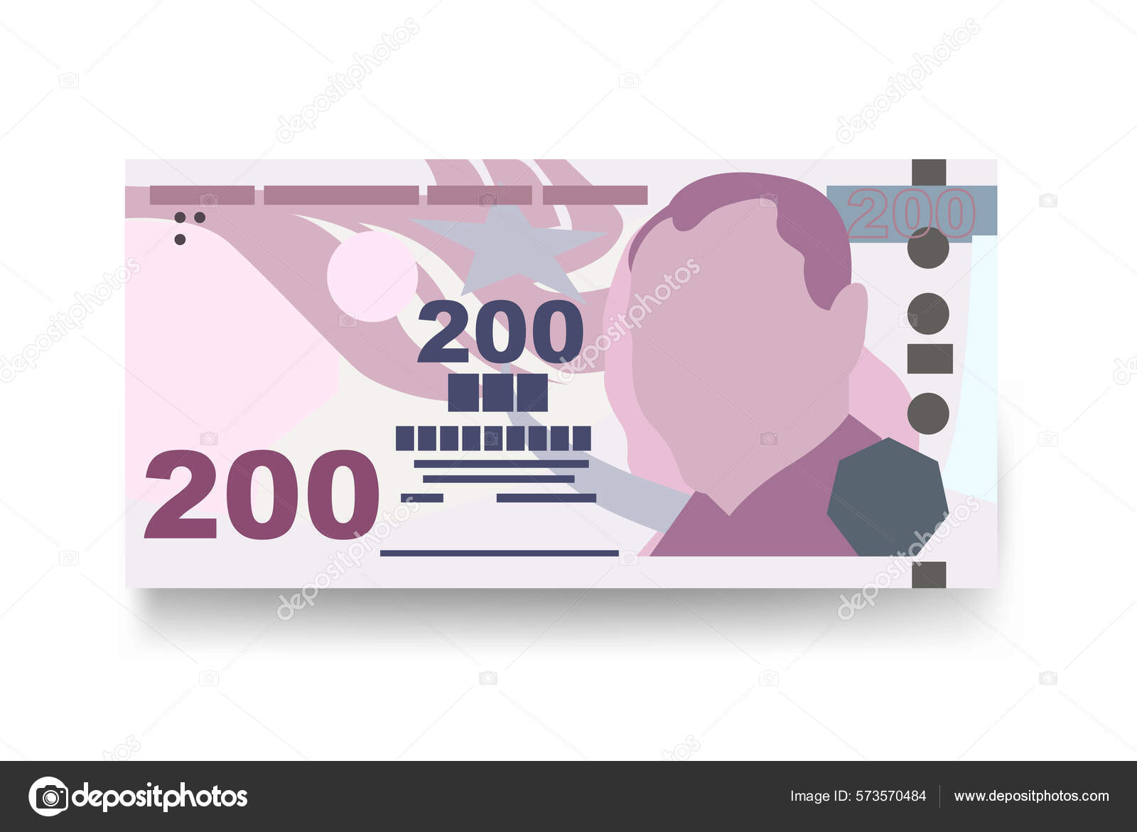 Turkish Lira Vector Illustration Turkey Money Set Bundle Banknotes ...