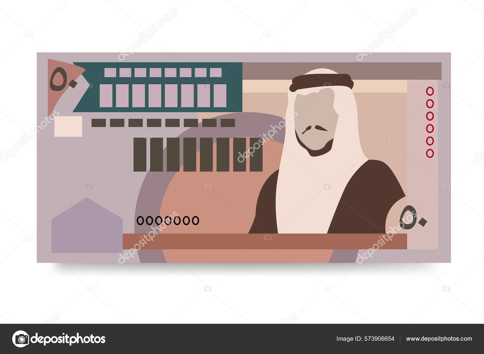 Jordanian Dinar Vector Illustration Jordan West Bank Money Set Bundle ...