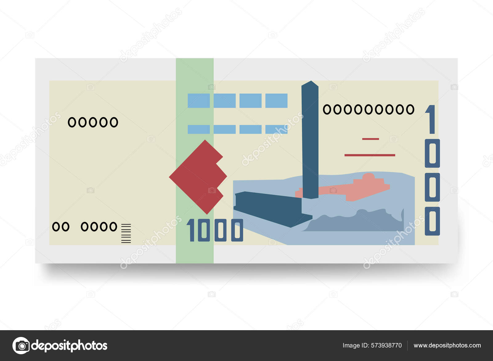 Algerian Dinar Vector Illustration Algeria Money Set Bundle Banknotes ...