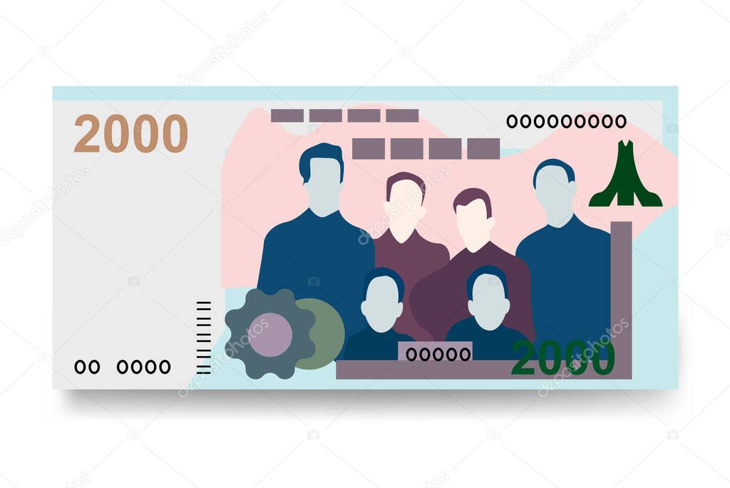 Dinar argelino Vector Illustration. El dinero de Argelia fijó los ...