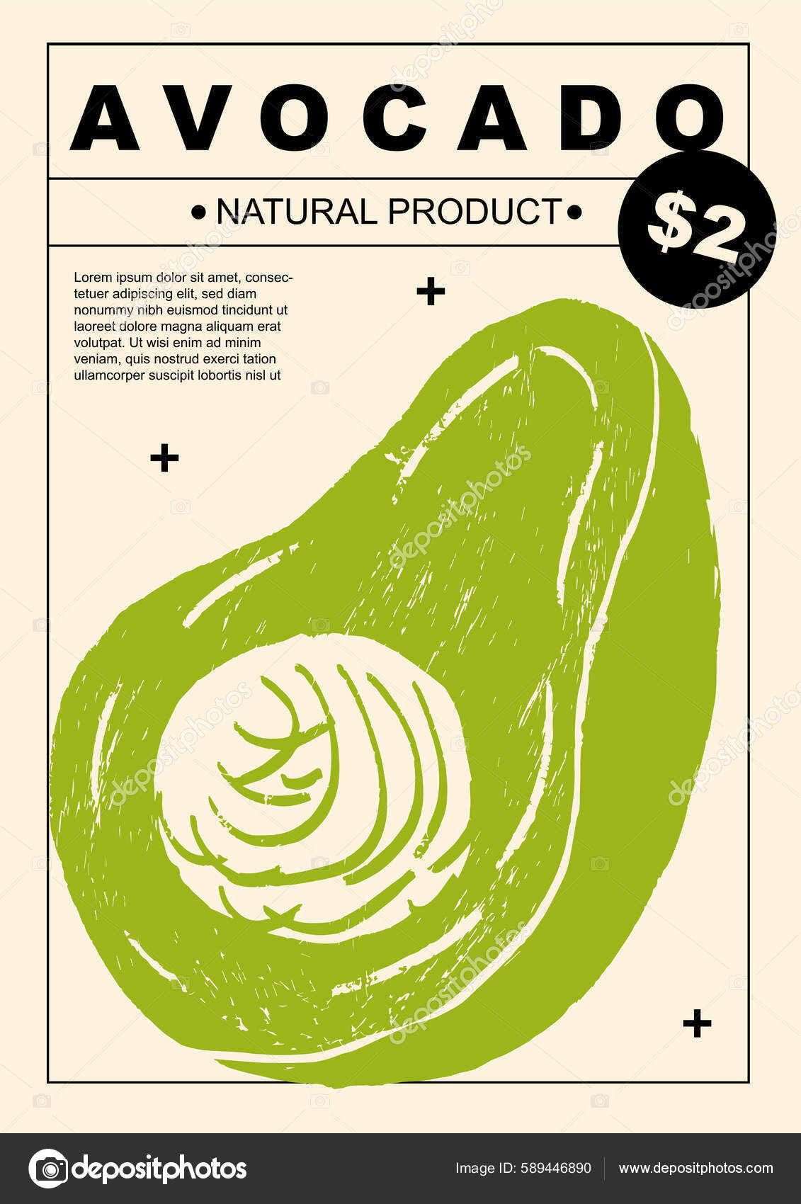 Avocado Set Posters Fruits Vegetables Abstract Draw Design Label Poster ...