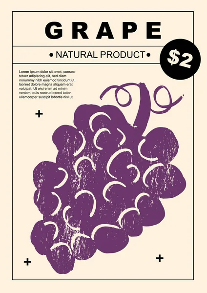 Mango Set Posters Fruits Vegetables Abstract Draw Design Label Poster ...