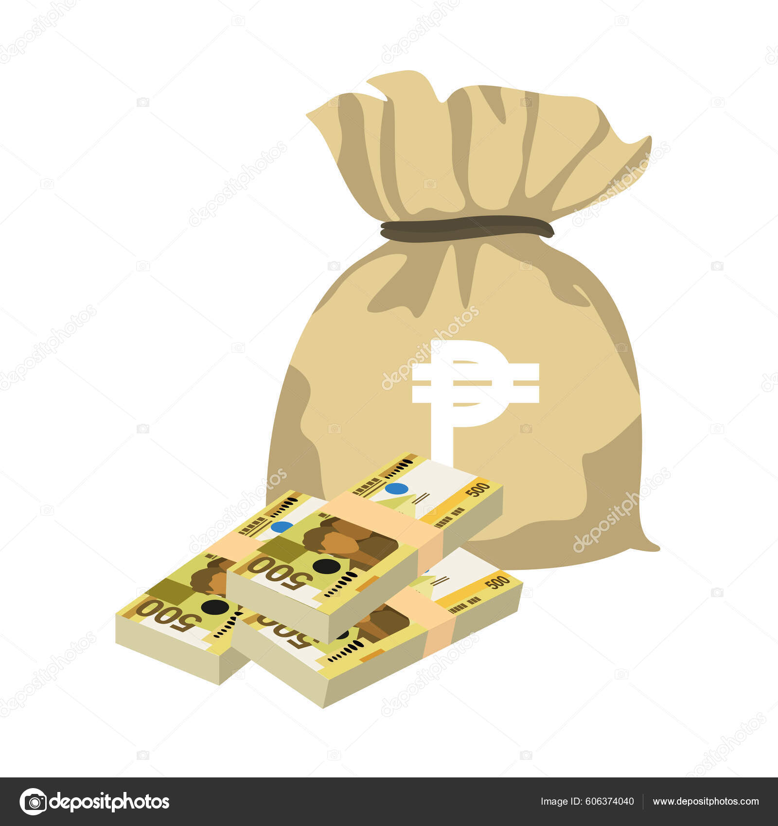 Philippine Peso Vector Illustration Philippines Money Set Bundle ...