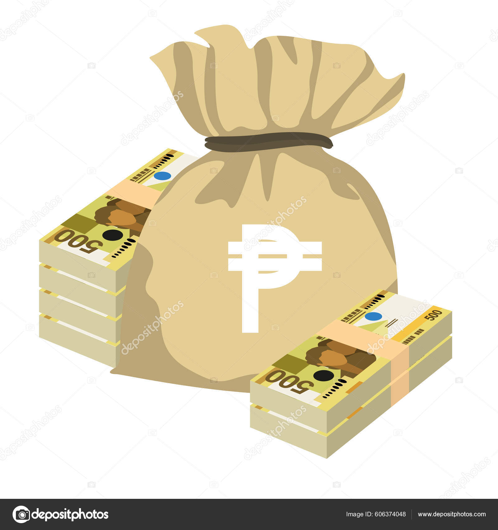 Philippine Peso Vector Illustration Philippines Money Set Bundle ...