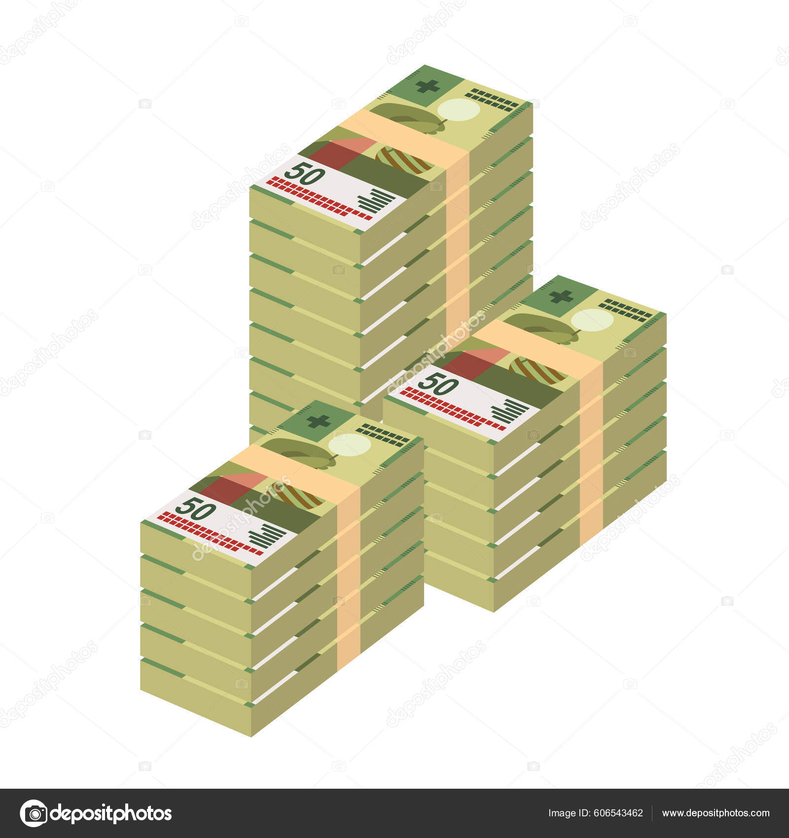Swiss Franc Vector Illustration Switzerland Liechtenstein Money Set ...