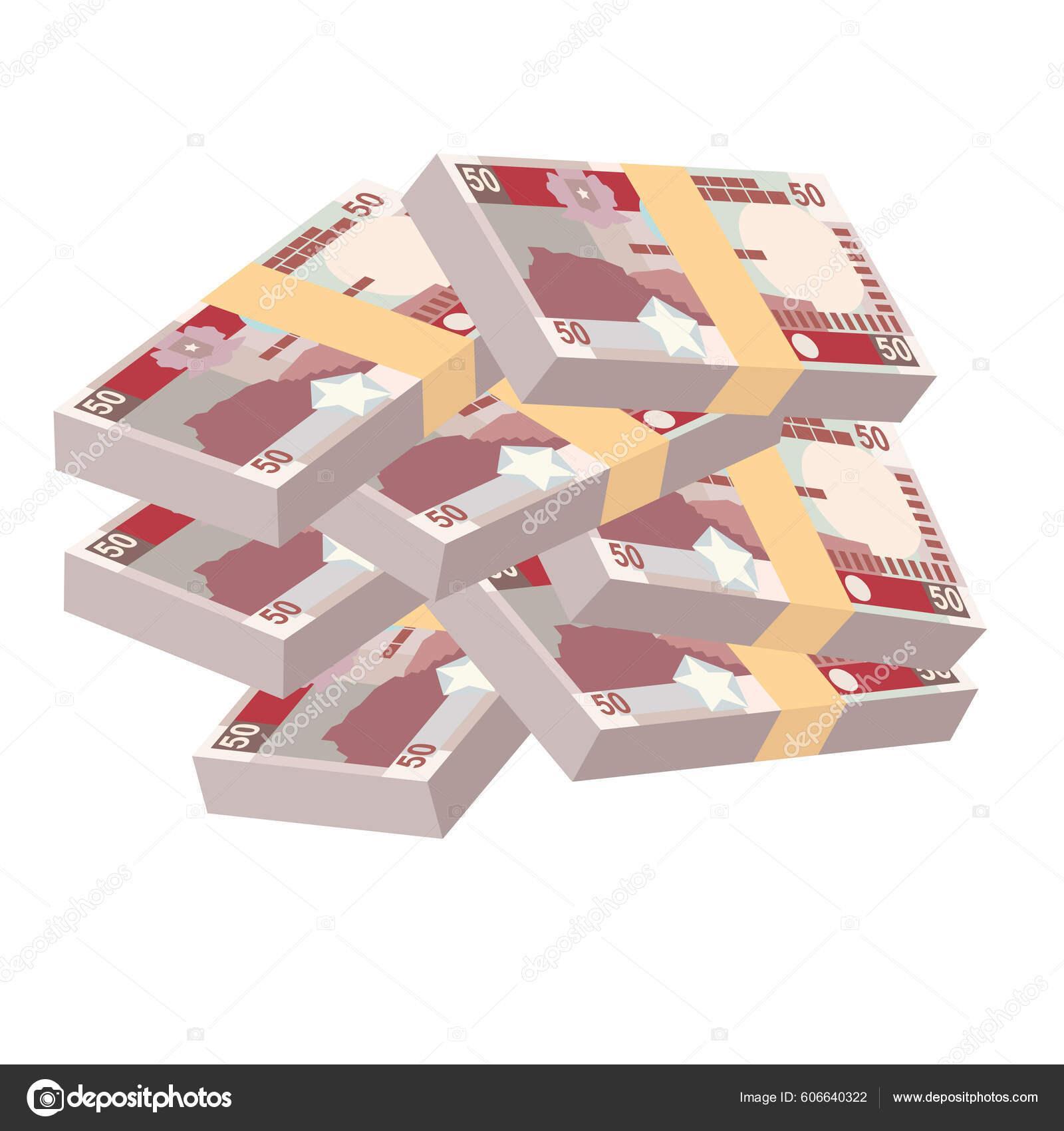 Somali Shilling Vector Illustration Somalia Money Set Bundle Banknotes ...