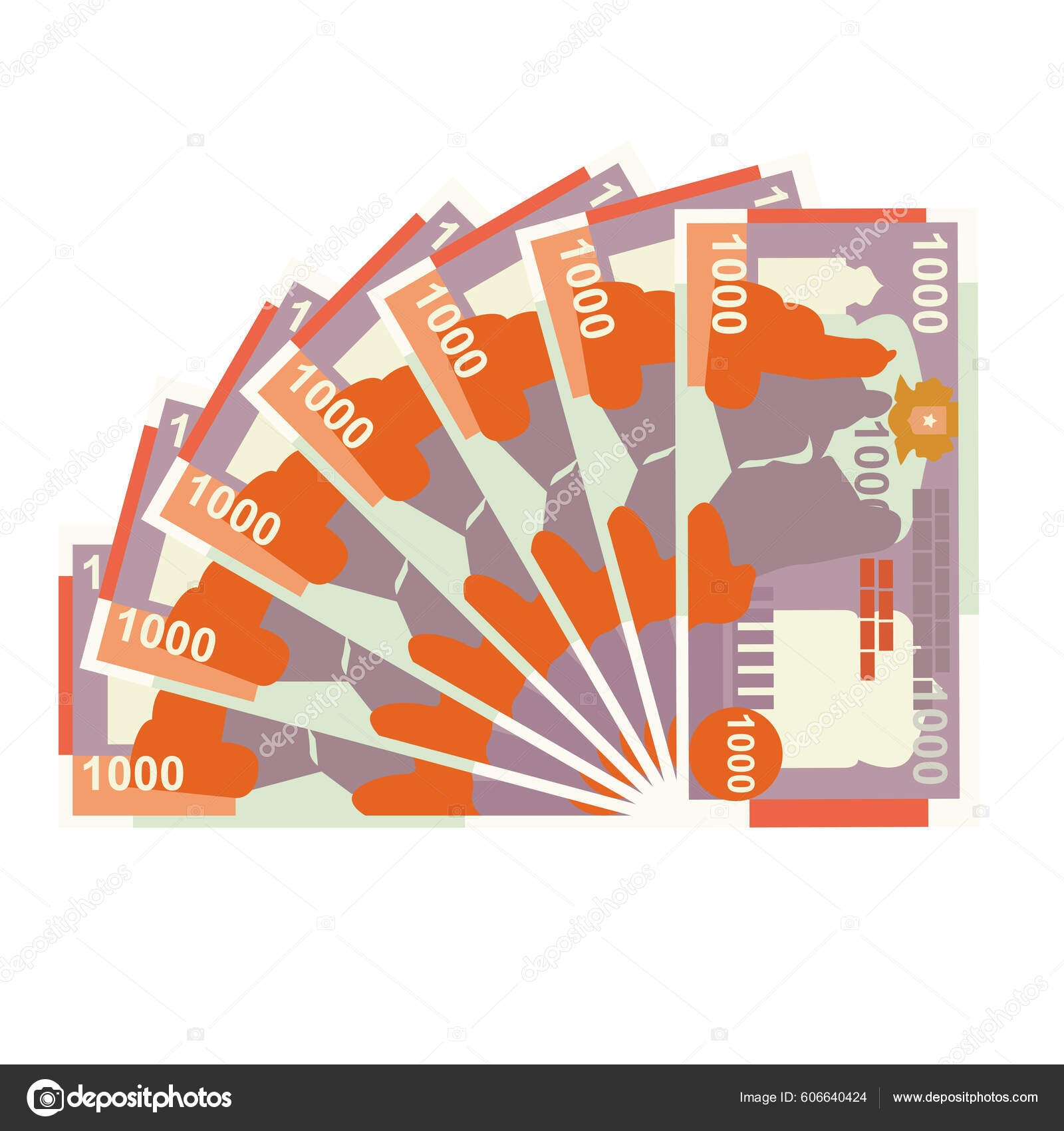 Somali Shilling Vector Illustration Somalia Money Set Bundle Banknotes ...