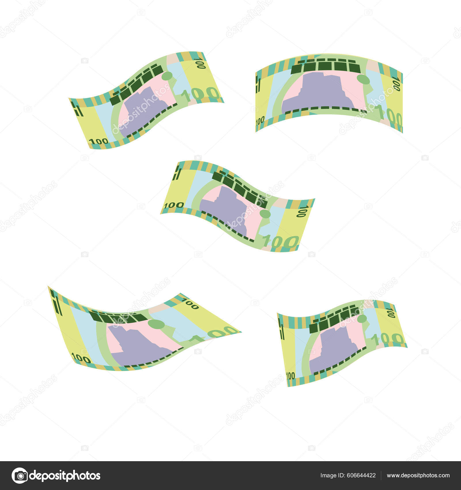 Samoan Tala Vector Illustration Samoa Money Set Bundle Banknotes ...