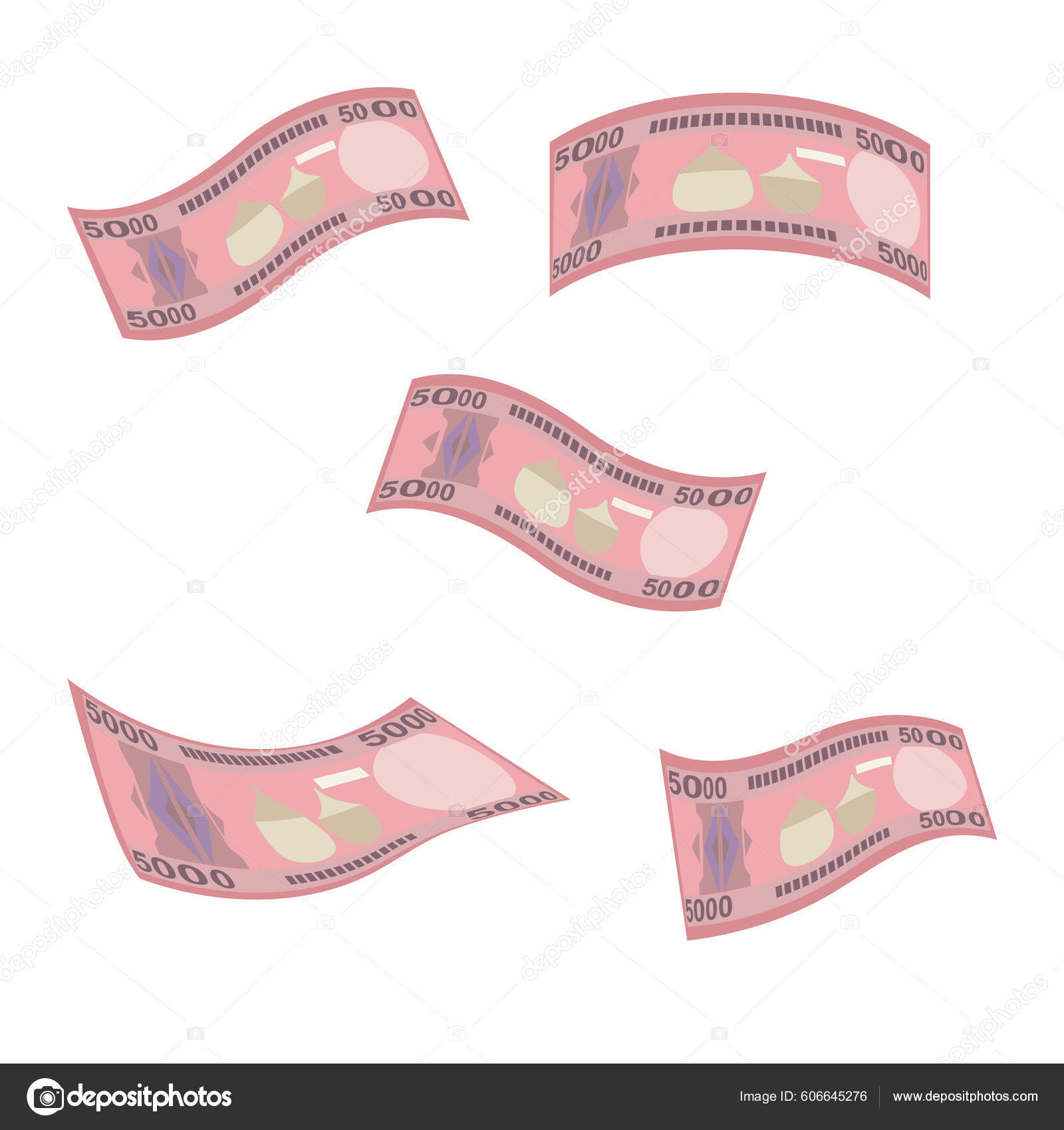 Rwanda Franc Vector Illustration Rwandan Money Set Bundle Banknotes ...