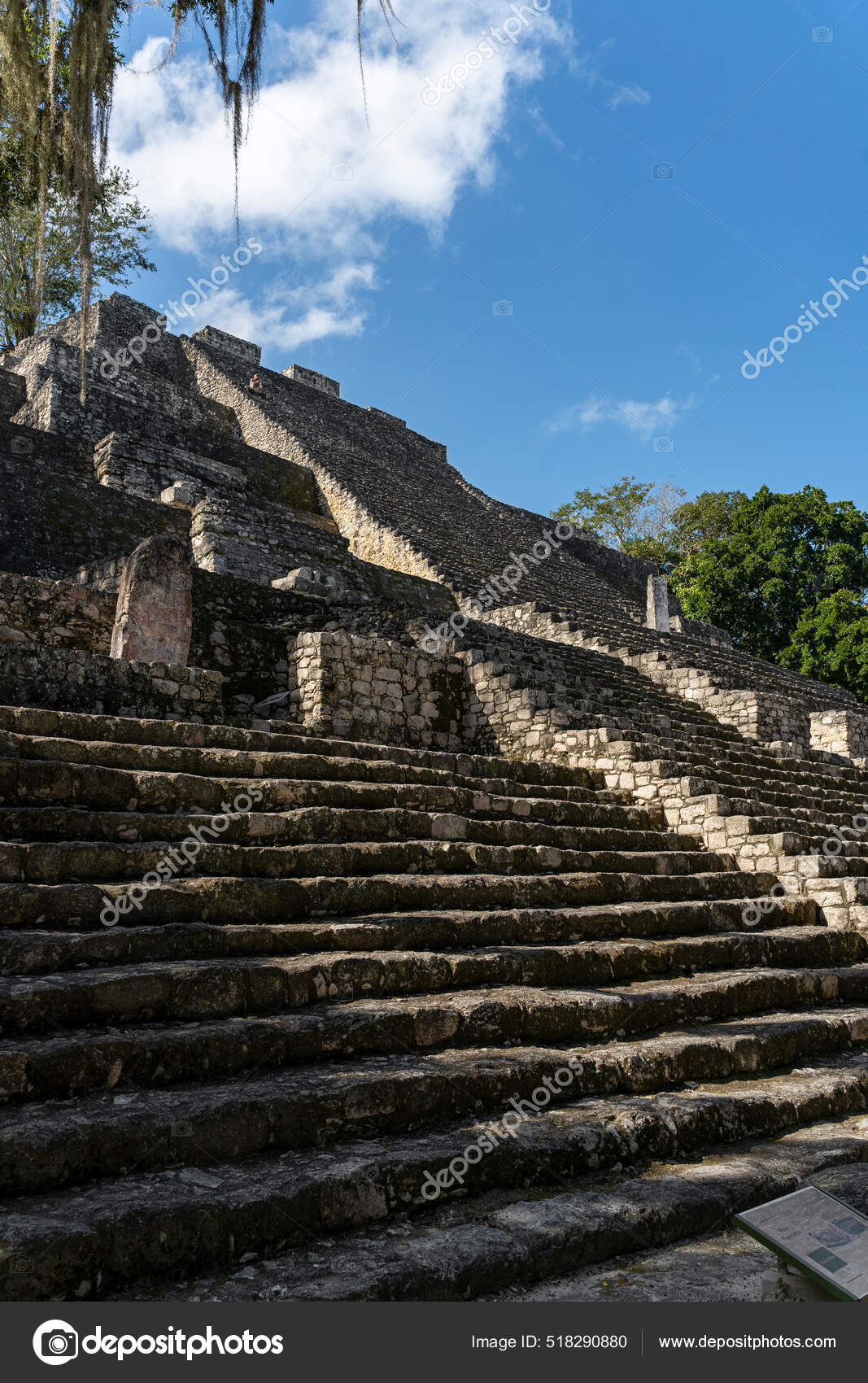 Mayan Staircase Great Calakmul Pyramid Amazing Architecture Ruins ...